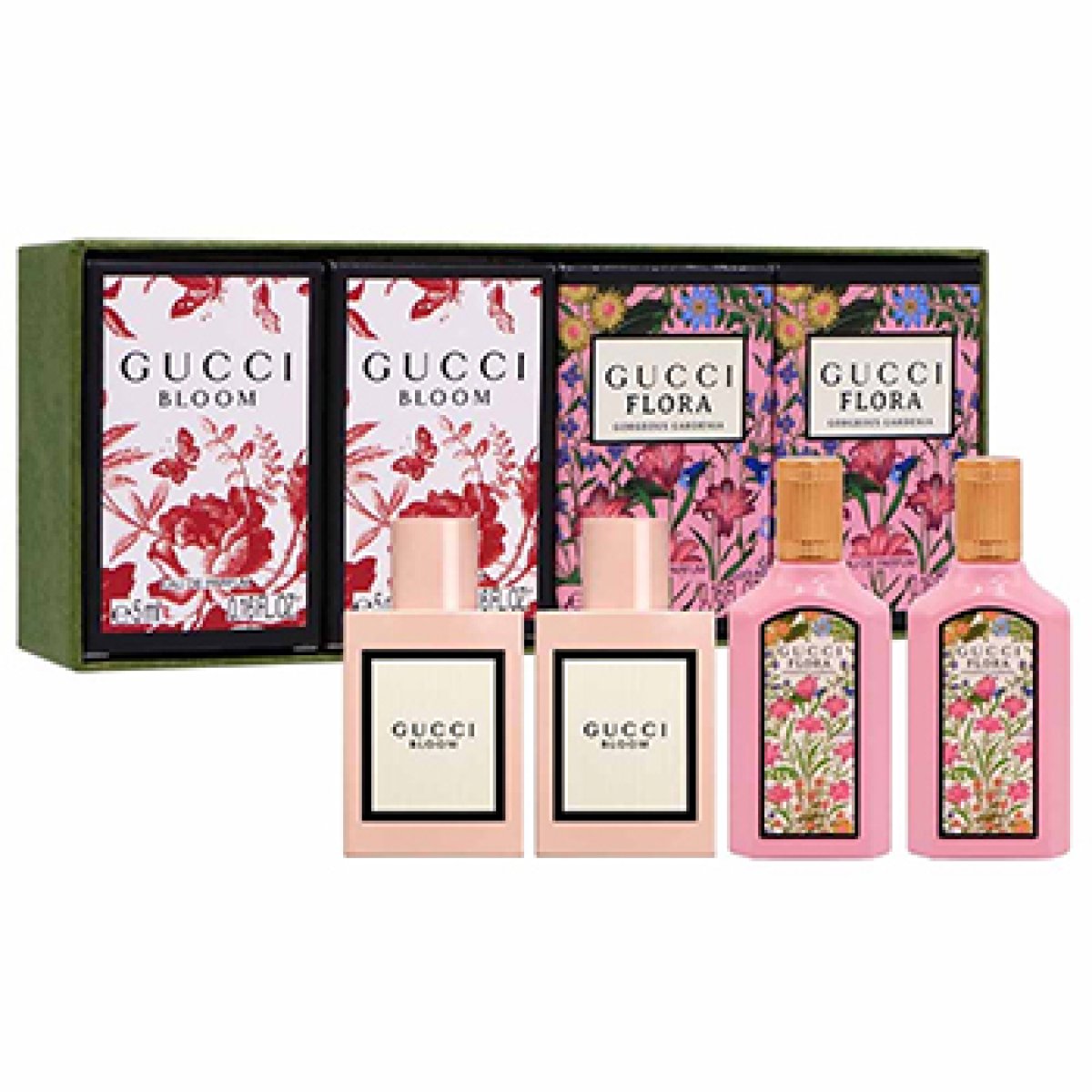 Gucci - Bloom + Flora Gorgeous Gardenia mini szett - női, 2 x 5 ml ...